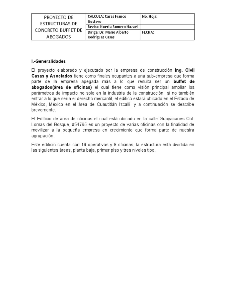 Proyecto Buffet de Abogados Escrito | PDF | Fundación (Ingeniería ...