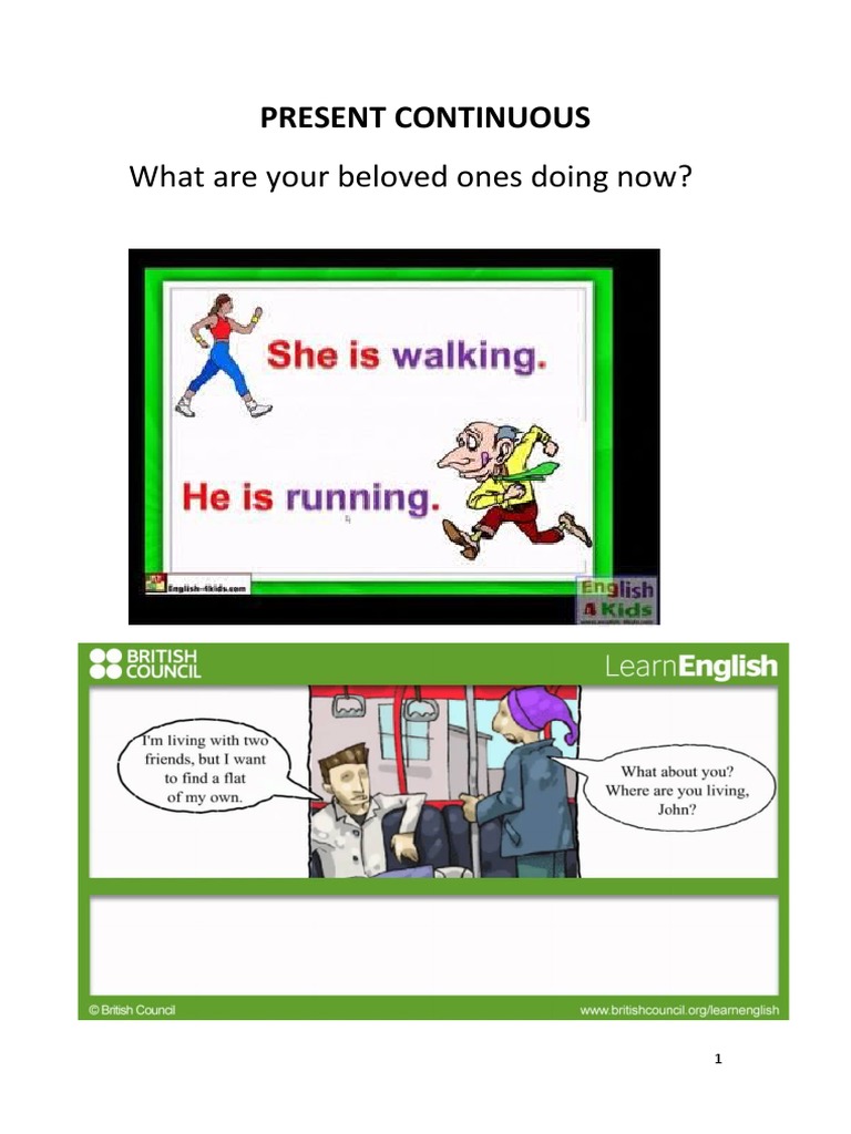 What Are They Doing Now? Examples of the Present Continuous Tense and ...
