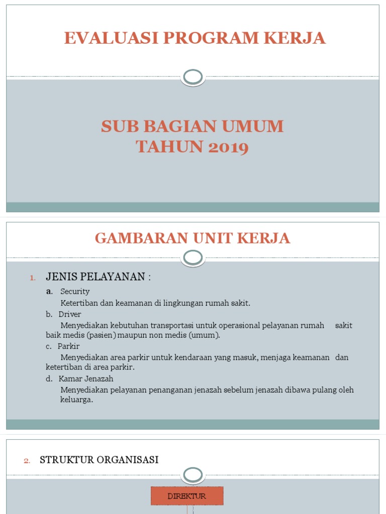 Evaluasi Program Kerja Bagian Umum | PDF