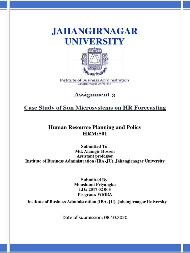 HR Forecasting Case Study: Sun Microsystems | PDF | Forecasting | Human Resources