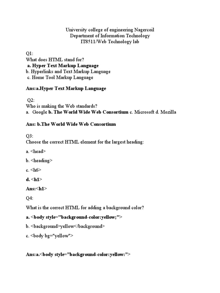 HTML Basics: Key Concepts and Elements | PDF | Computers