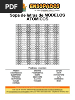 Sopa de Letras de Tabla Periódica de Los Elementos Químicos | PDF ...