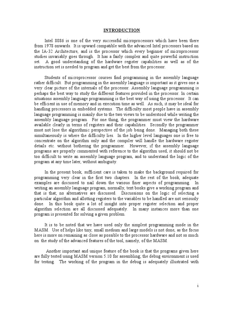 8086 Programming | PDF | Assembly Language | Program Optimization