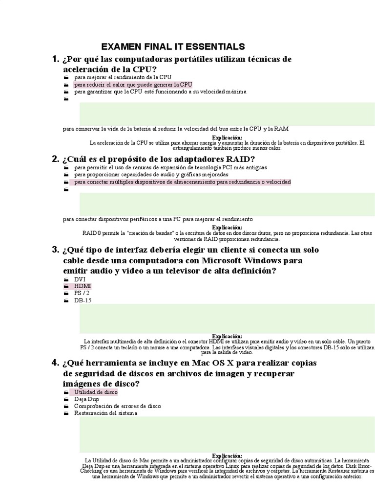 Examen Final It Essentials PDF | PDF | Protocolo de transferencia de ...