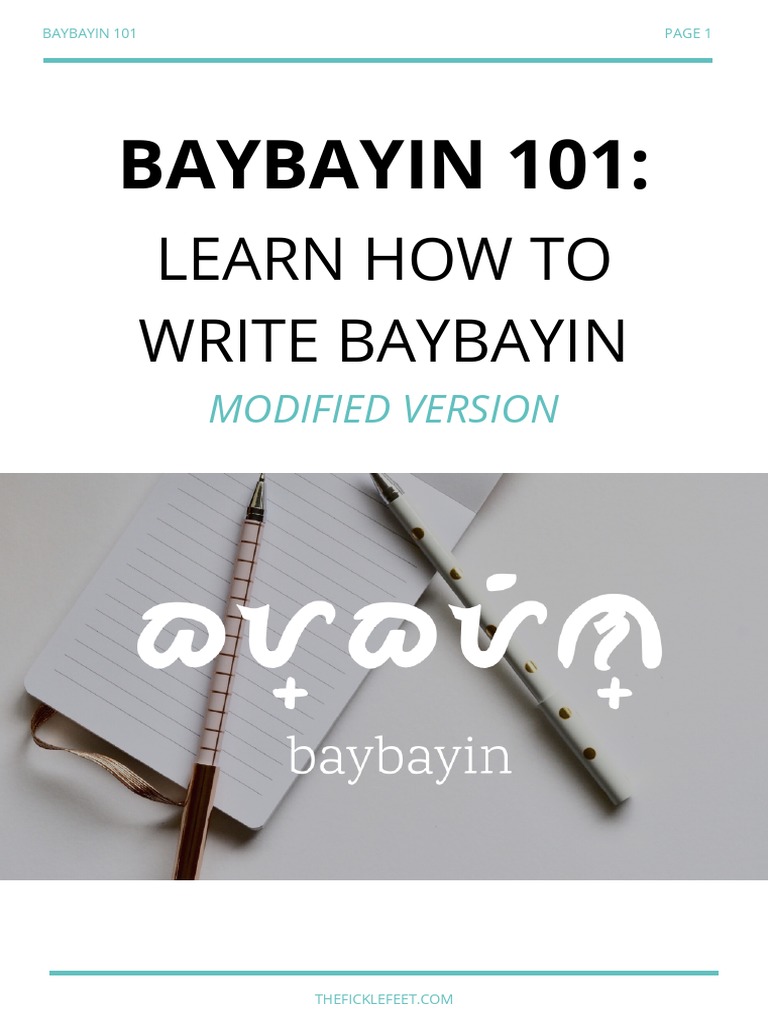 Baybayin 101:: Learn How To Write Baybayin | Download Free PDF ...