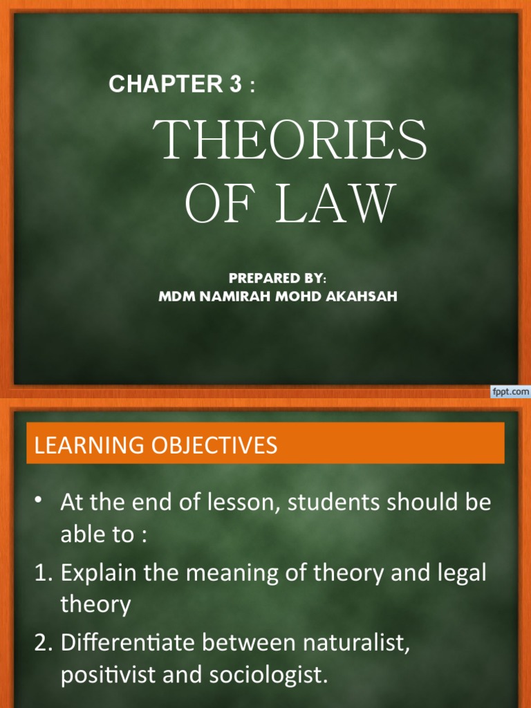 Theories of Law: Prepared By: MDM Namirah Mohd Akahsah | PDF | Natural ...