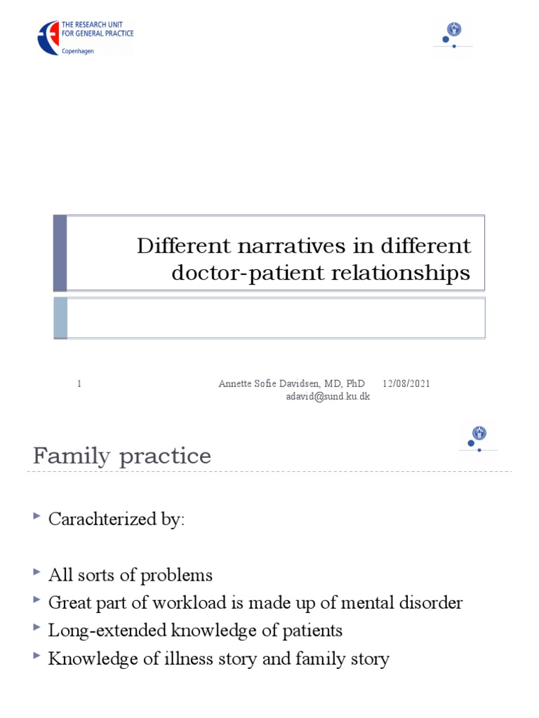 Different Narratives in Different Doctor Patient Relationships | PDF ...