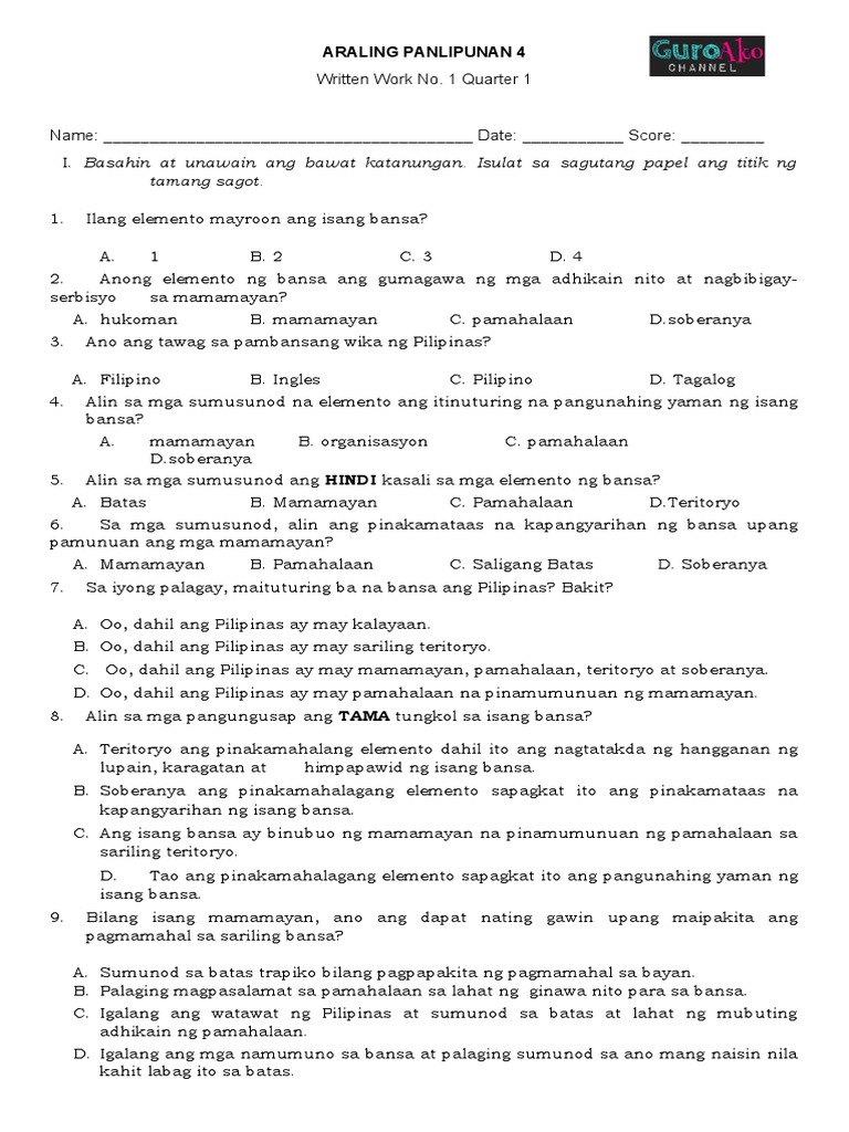 Araling Panlipunan Module | PDF