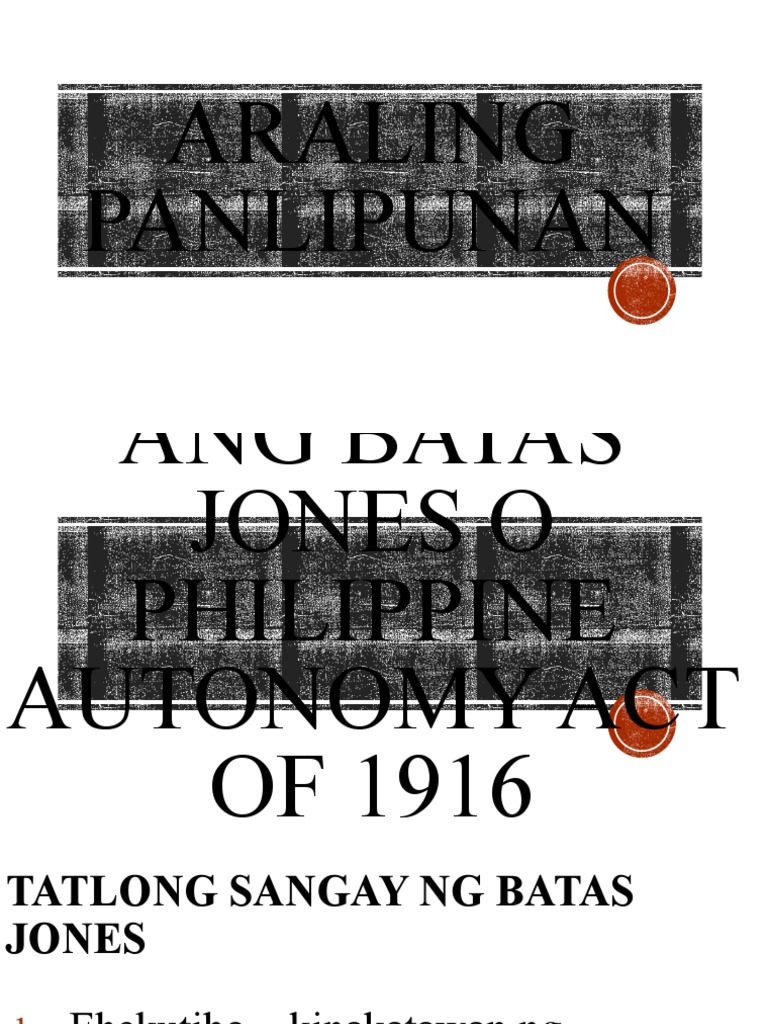 Ang Batas Jones | PDF