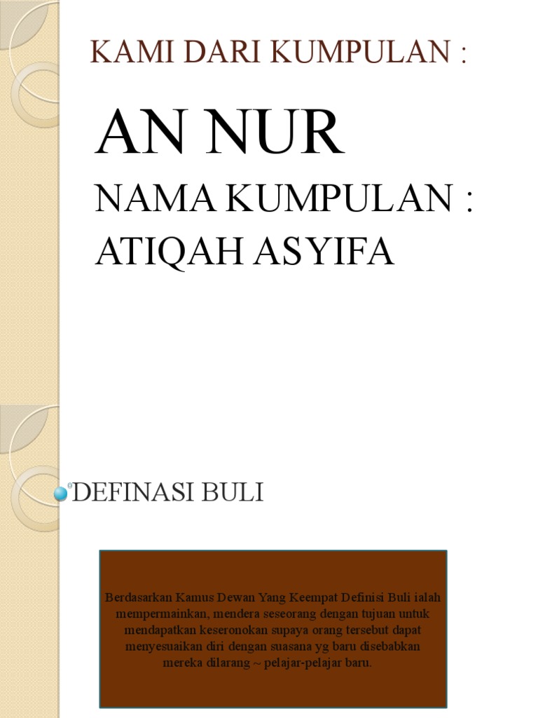 Definisi dan Penyebab Buli | PDF | Kesehatan Holistik