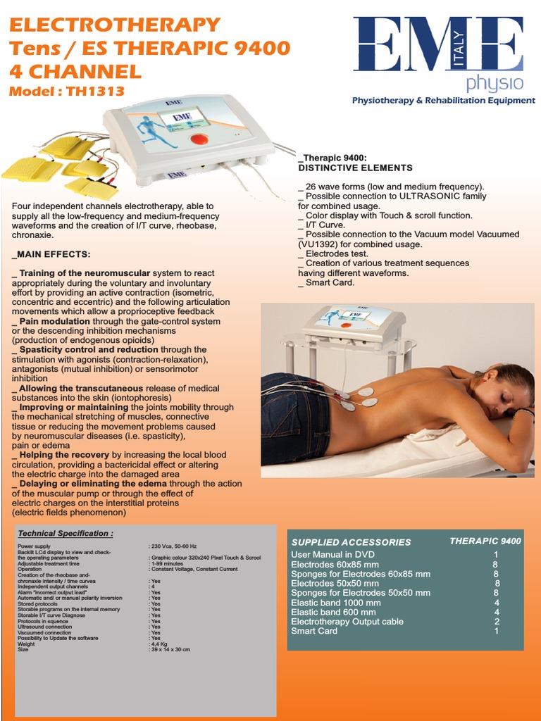 Four Channel Electrotherapy Device with Extensive Waveform and ...