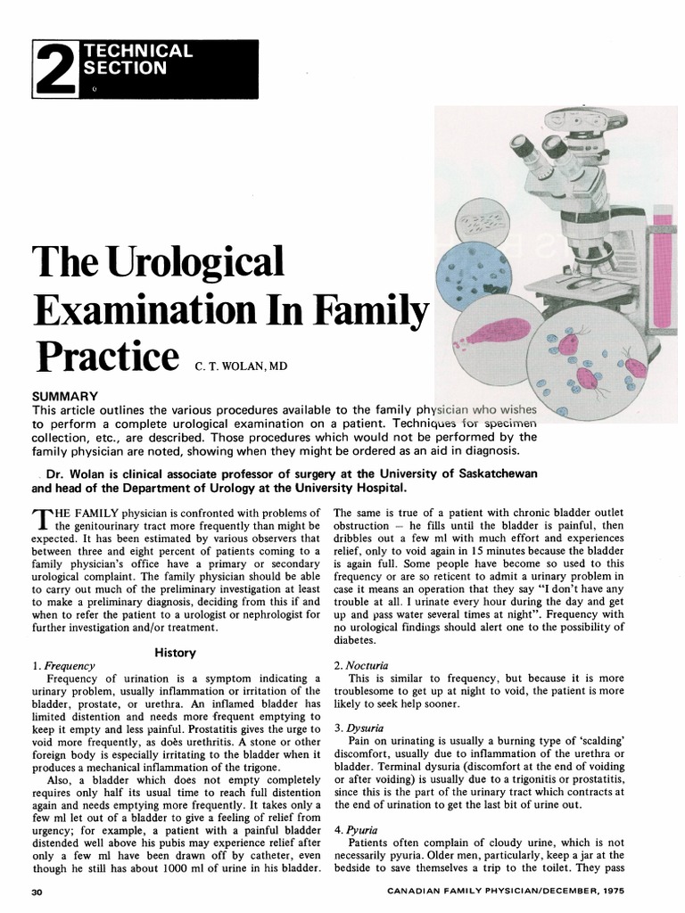 The Urological Examination in Family: Practice | PDF | Urology ...