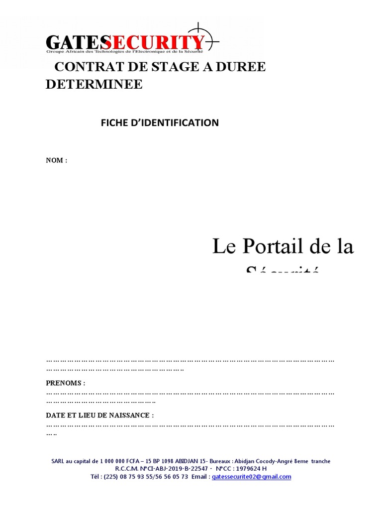 Contrat de Stage | PDF