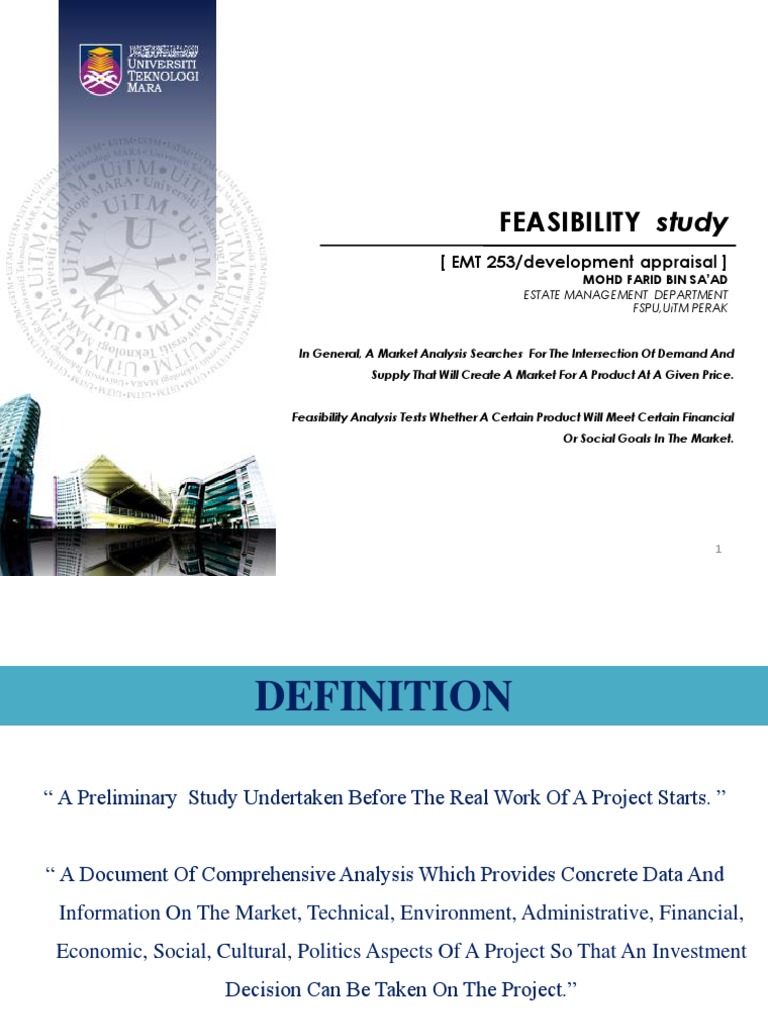Feasibility Study | PDF | Feasibility Study | Real Estate Appraisal