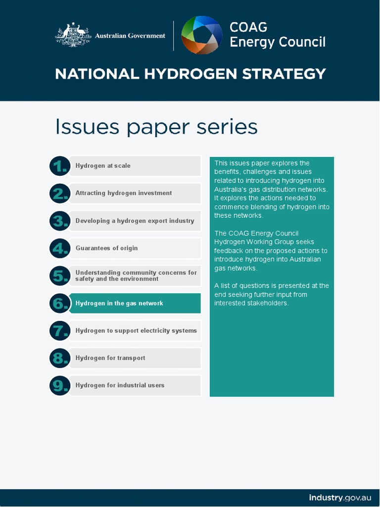 Hydrogen in The Gas Network | PDF | Low Carbon Economy | Natural Gas
