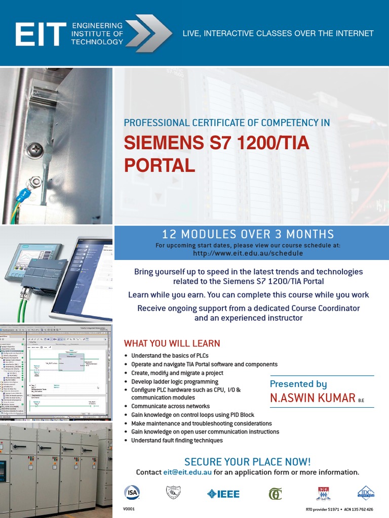Siemens S7 1200/tia Portal: 12 Modules Over 3 Months | PDF ...