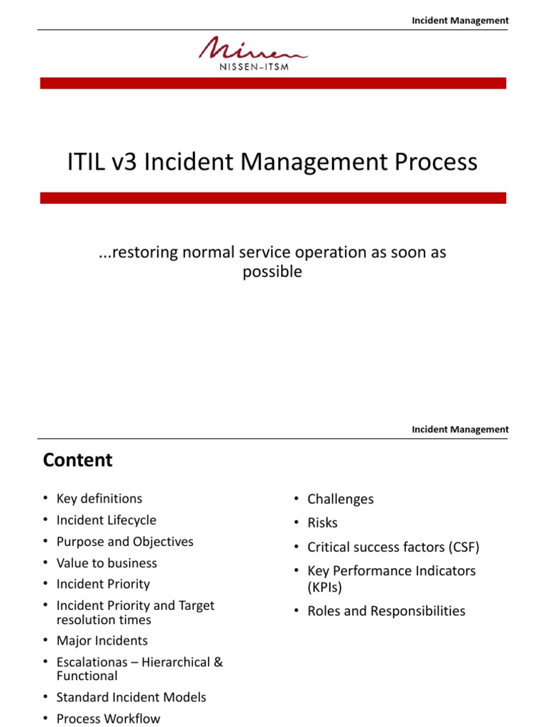 A Comprehensive Guide to Implementing an Effective ITIL Incident ...