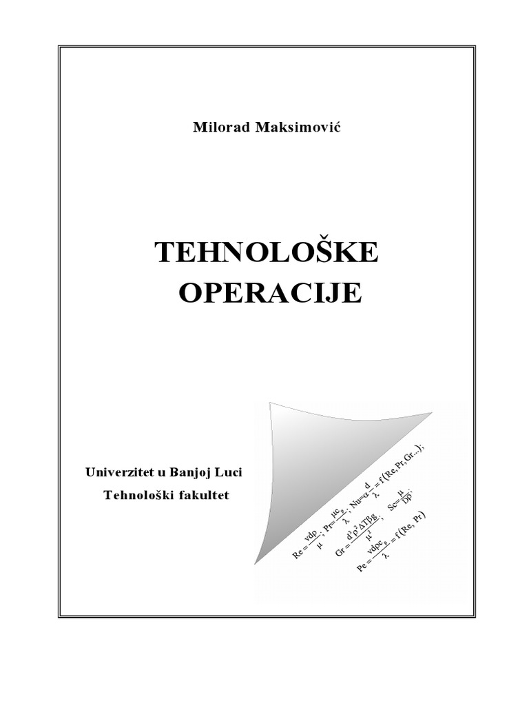 Tehnoloske Operacije, Knjiga Komplet | PDF