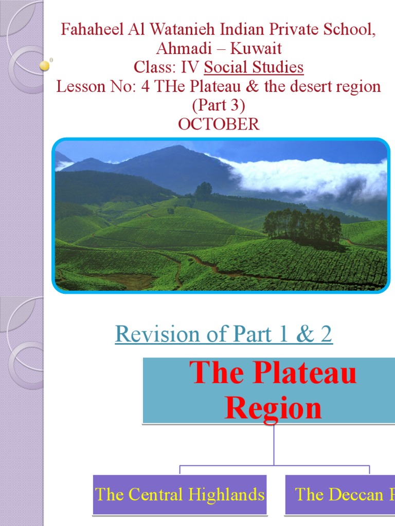 Importance of Plateau Region | PDF | Agriculture | Nature