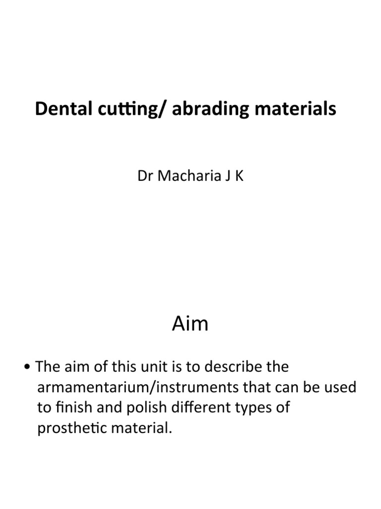 Dental Cutting-Abrading Materials | Download Free PDF | Abrasive | Wear