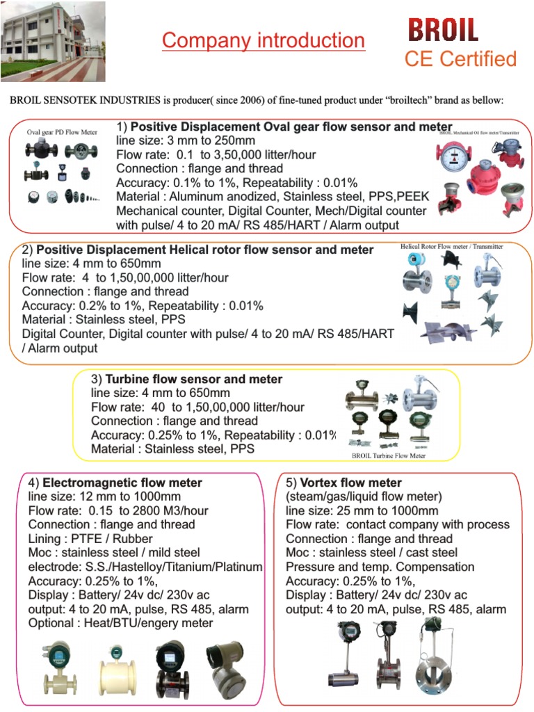 Flow Meter - BROIL | PDF | Flow Measurement | Mechanical Engineering