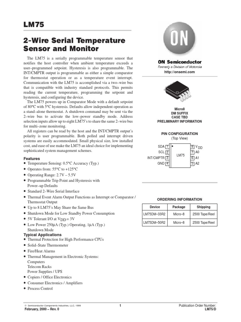 LM75 | PDF | Input/Output | Transmission Control Protocol
