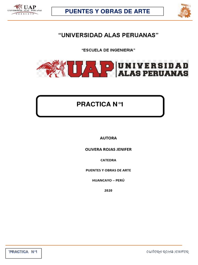 Practica N 1 Puentes Y Obras De Arte Pdf