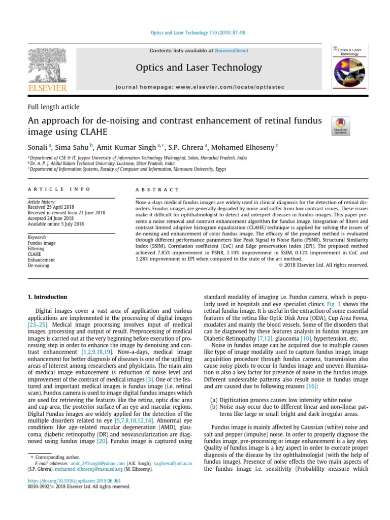 An Approach For De-Noising and Contrast Enhancement of Retinal ...