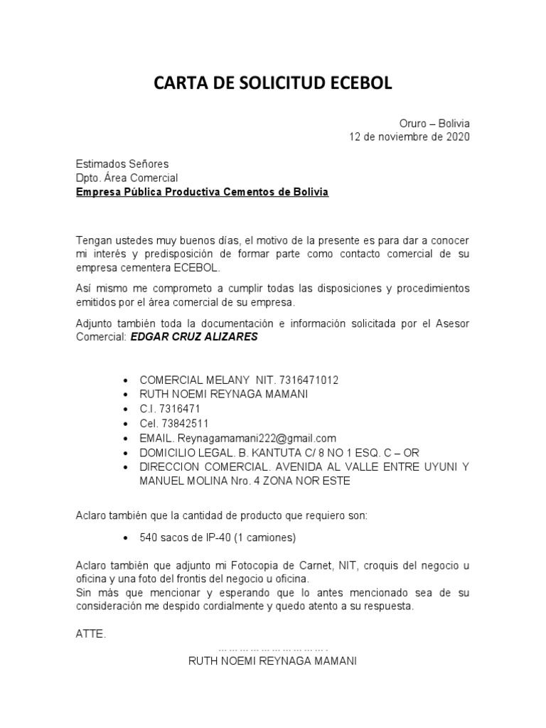 Carta Tipo Ecebol | PDF