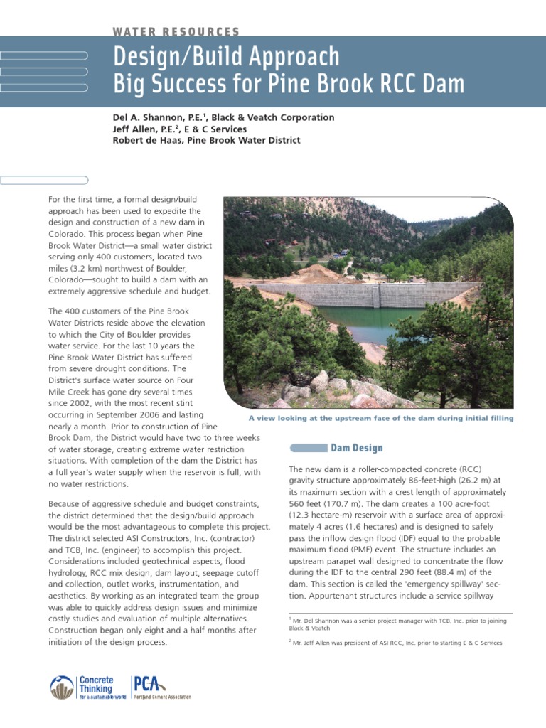 PCA Design & Build RCC Dam | PDF | Spillway | Dam