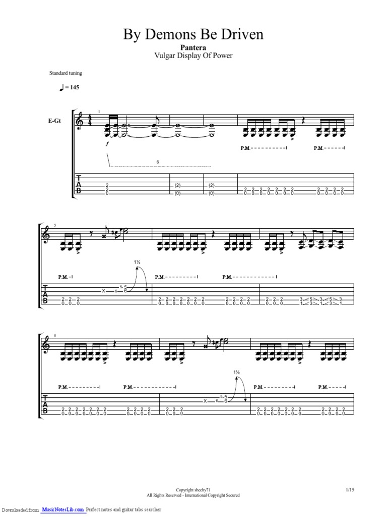 Pantera-By Demons Be Driven | PDF