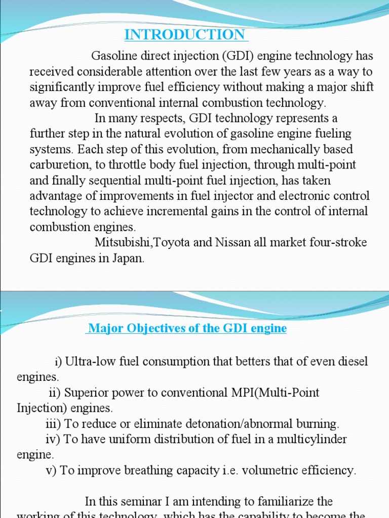 GDI Engine Technology Overview | PDF | Fuel Injection | Internal ...