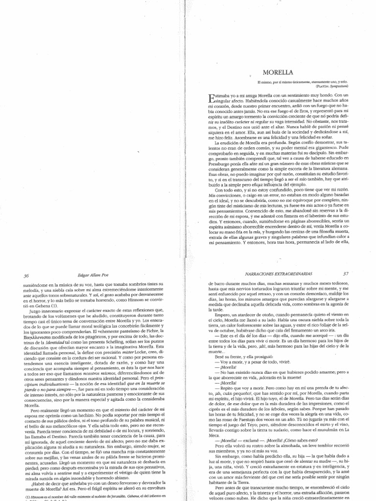 Morella. Edgar Allan Poe PDF | PDF