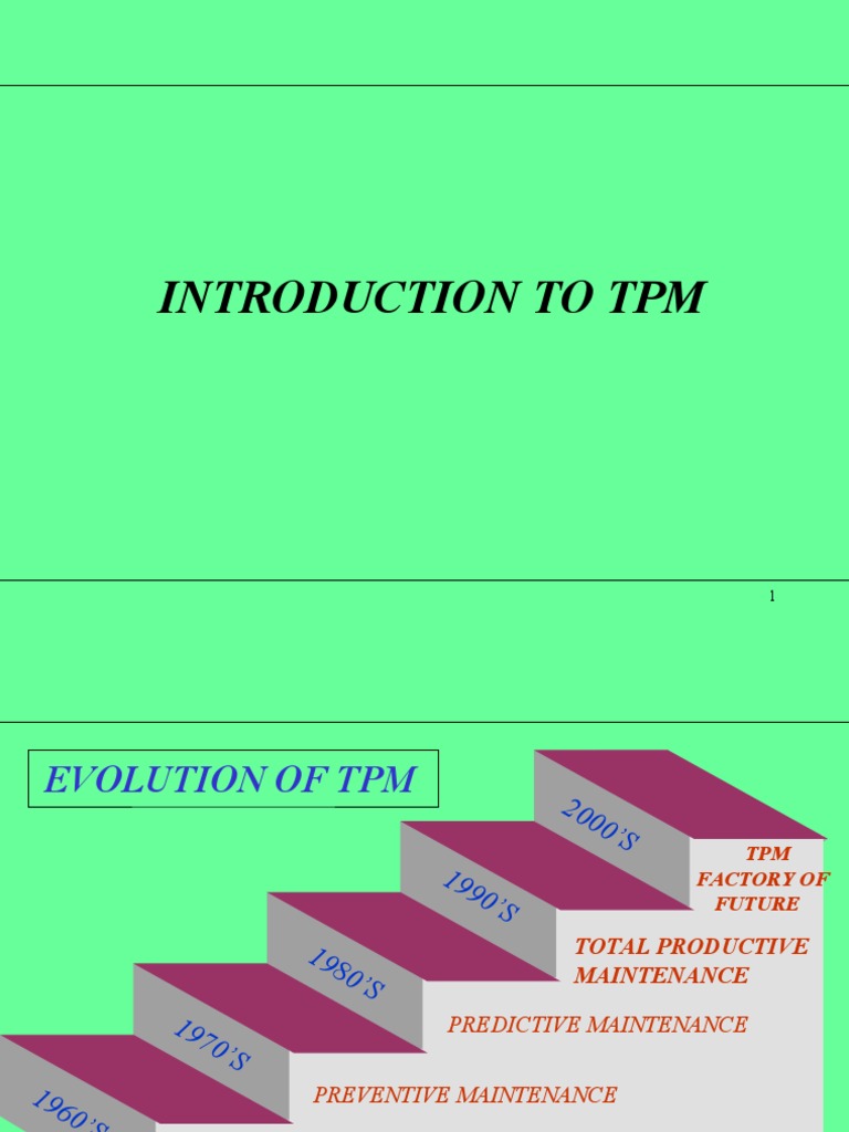 TPM Training | Download Free PDF | Reliability Engineering