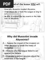 Mussolini's Invasion of Abyssinia Explained | PDF | League Of Nations ...