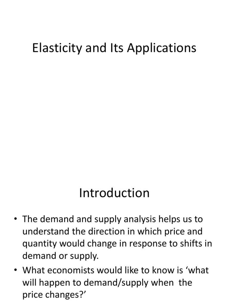 Lec03 Econ104 Demand and Supply Elasticity 2019 PDF | PDF | Price Elasticity Of Demand | Demand