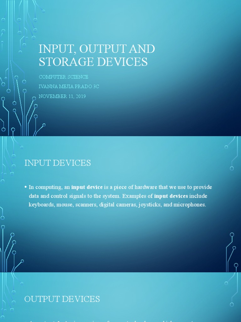 Computer Input, Output & Storage Devices | PDF