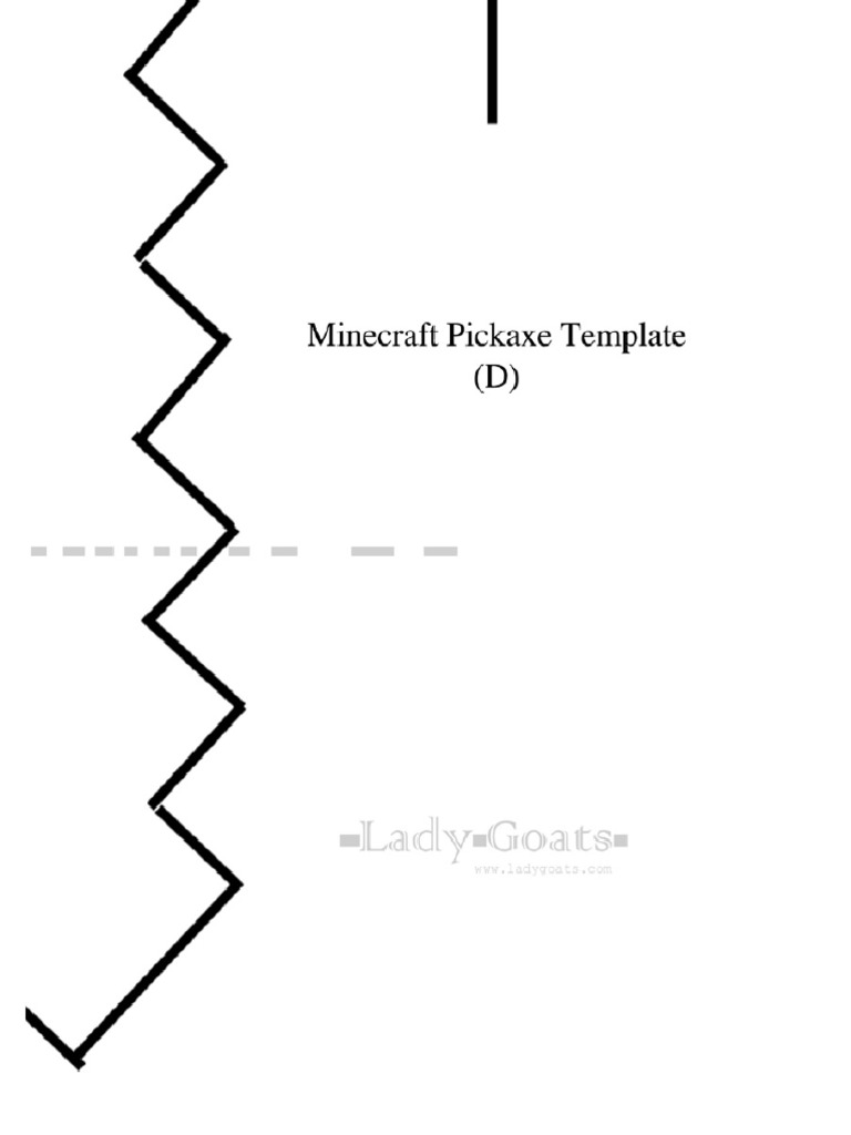 Minecraft Pickaxe Template | PDF