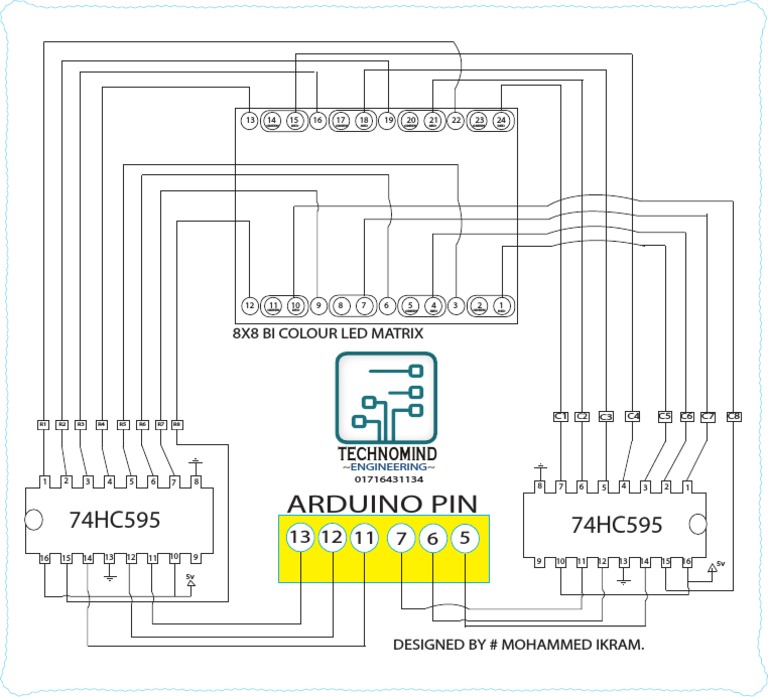 8X8 Led Matrix Connection by Mohammed Ikram | PDF | Nature