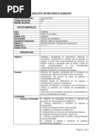 Descripcion de Puesto Jefe de Operaciones | PDF | Gestión de recursos humanos | Logística