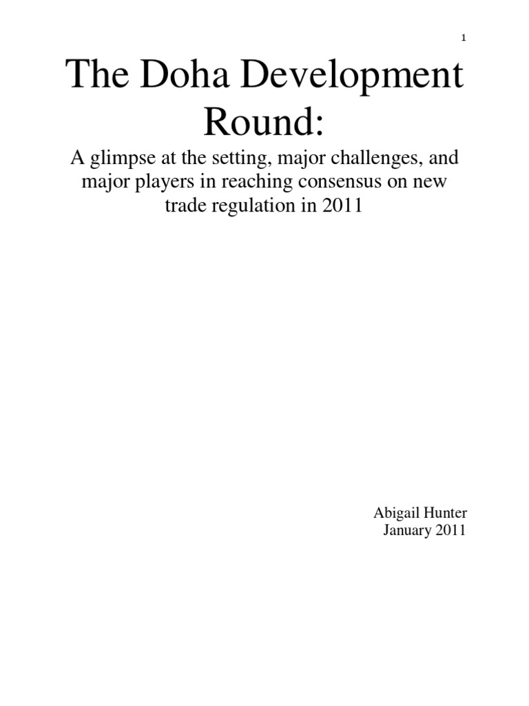The Doha Development Round | PDF