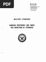 Military Standard | PDF | Sampling (Statistics) | Sample Size Determination