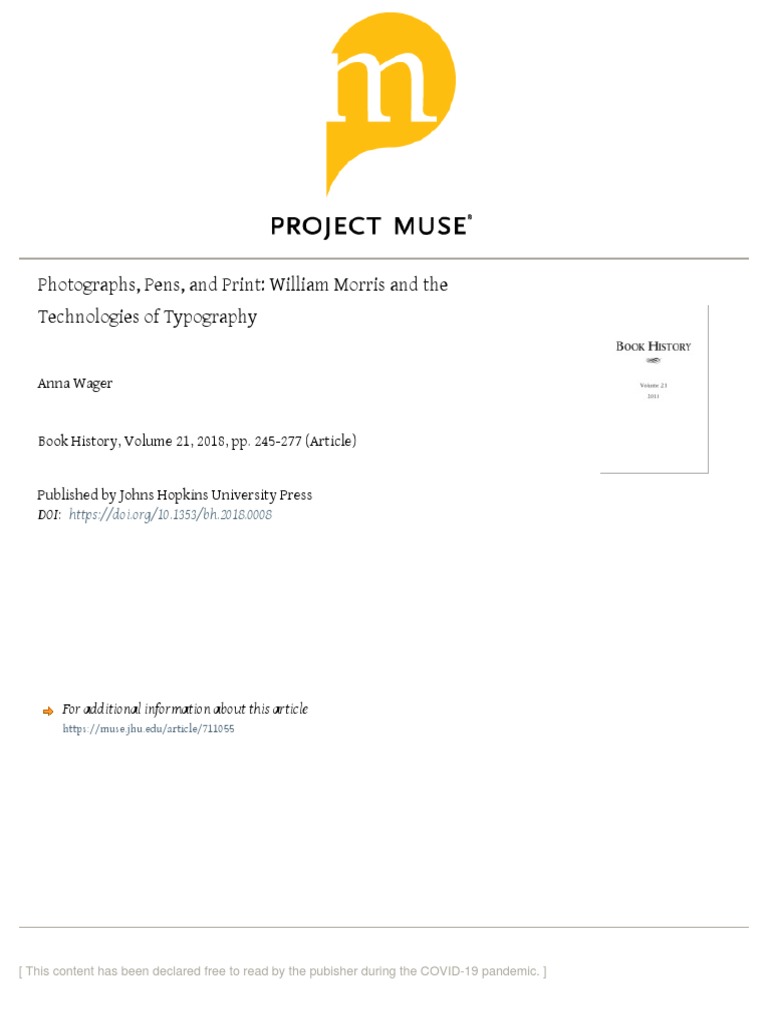 Anna Wager - Photographs, Pens, and Print - William Morris and The ...