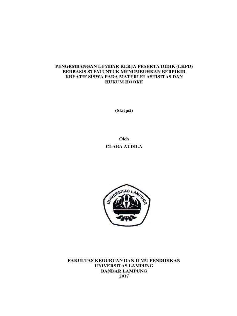 LKPD STEM untuk Kreativitas Siswa | PDF | Karier & Perkembangan