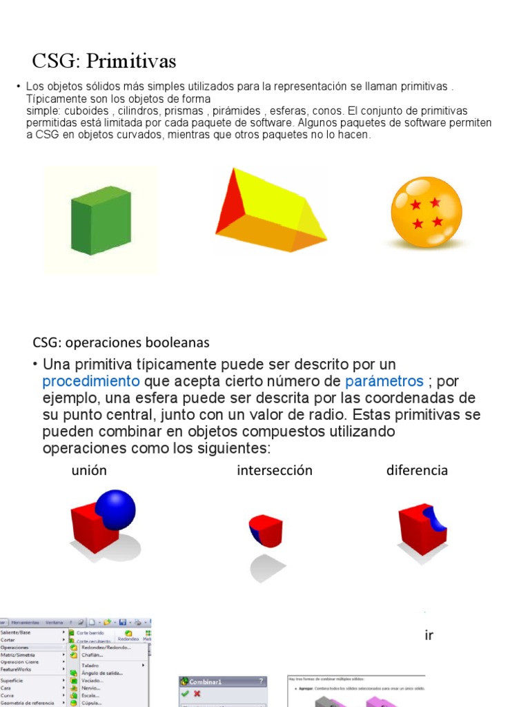 CSG Primitivas y Boolean | PDF