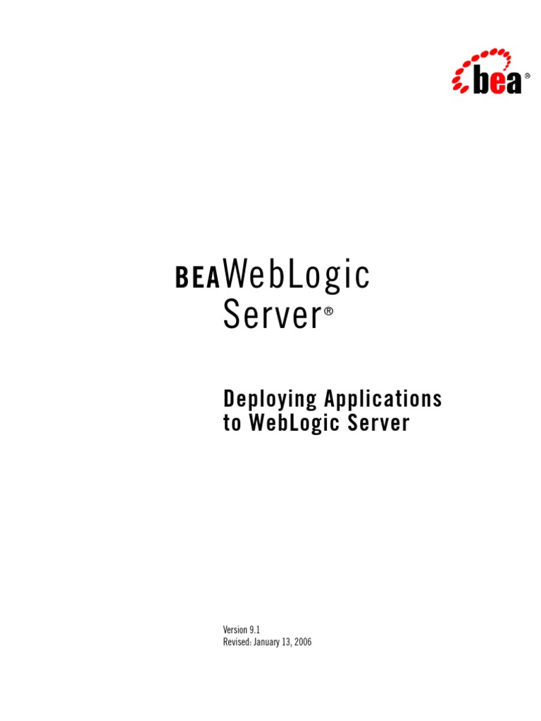 Deploying Applications To Weblogic Server | Download Free PDF | Java Platform | Enterprise Java ...