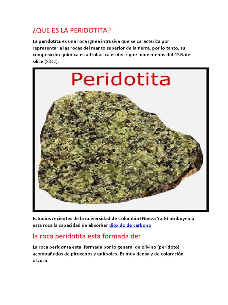 Que Es La Peridotita | PDF