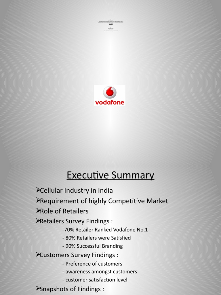 An Analysis of Vodafone's Telecom Products, Services and Market ...