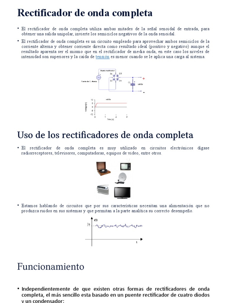 Rectificador de Onda Completa | PDF | Rectificador | Ingeniería Electrónica