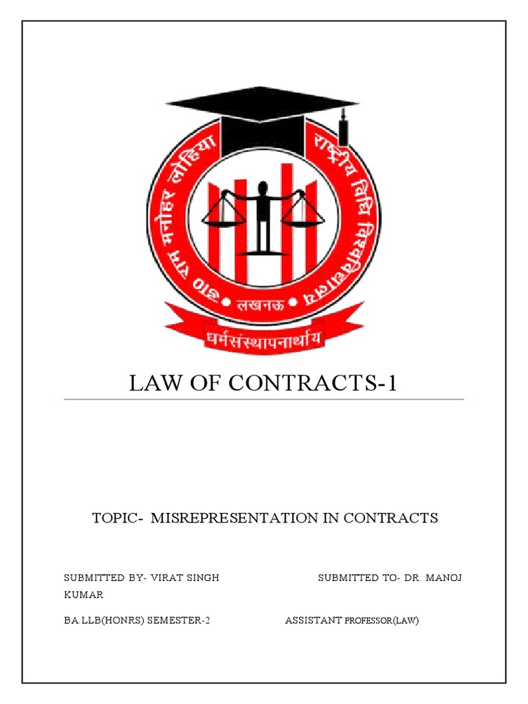 Misrepresentation in Contract | PDF | Misrepresentation | Law Of Obligations